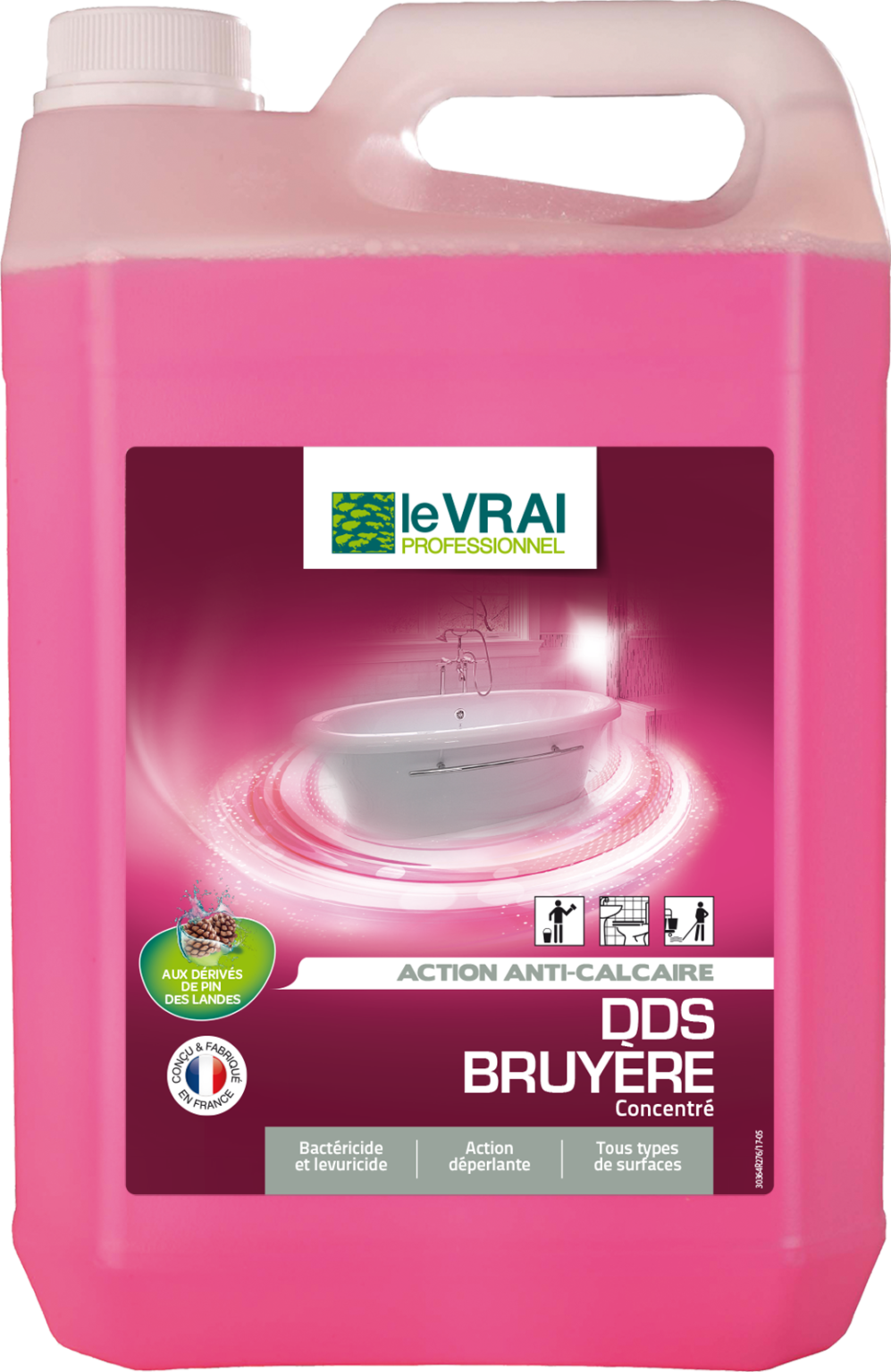 Détartrant professionnel et détergent désincrustant pour l'hygiène