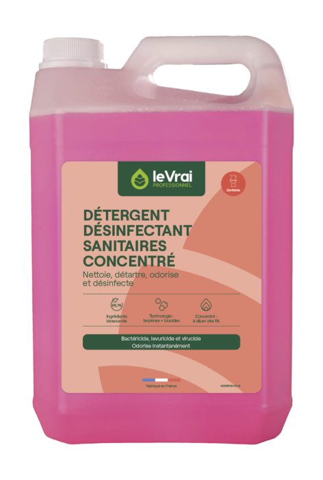 Le Vrai Professionnel Détergent Désinfectant Sanitaires Concentré