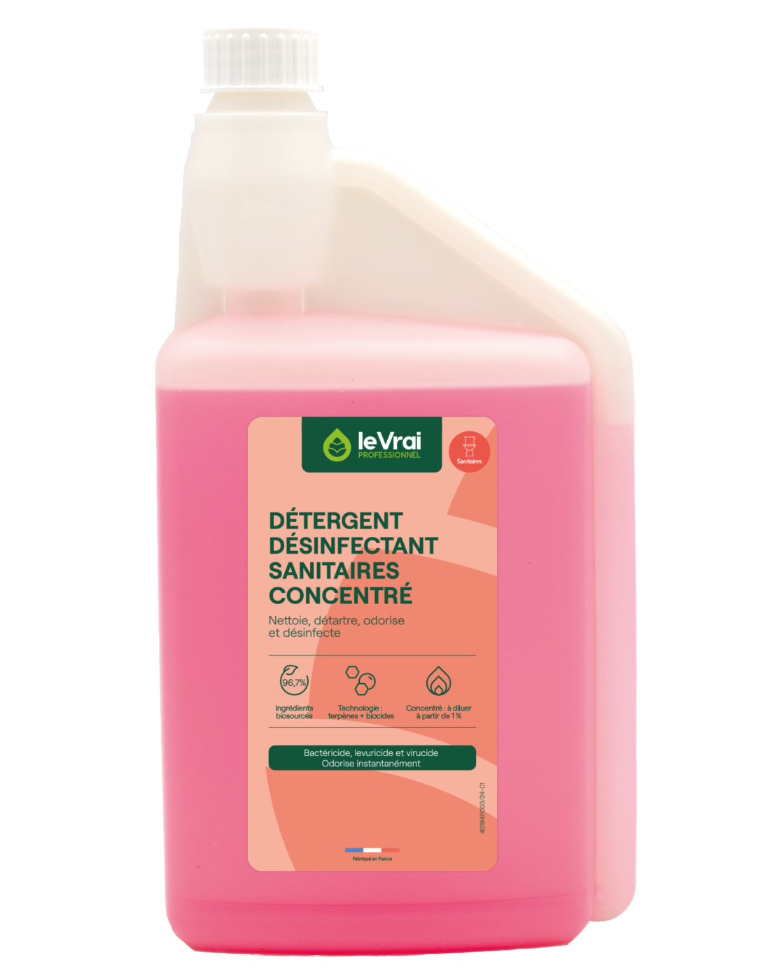 Le Vrai Professionnel Détergent désinfectant Sanitaires Concentré ...