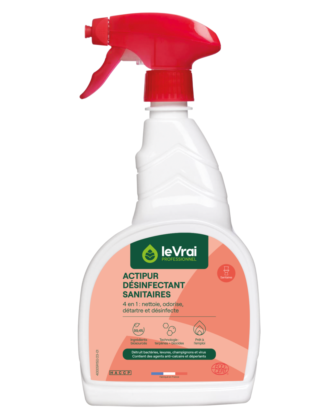 Détartrant professionnel et détergent désincrustant pour l'hygiène