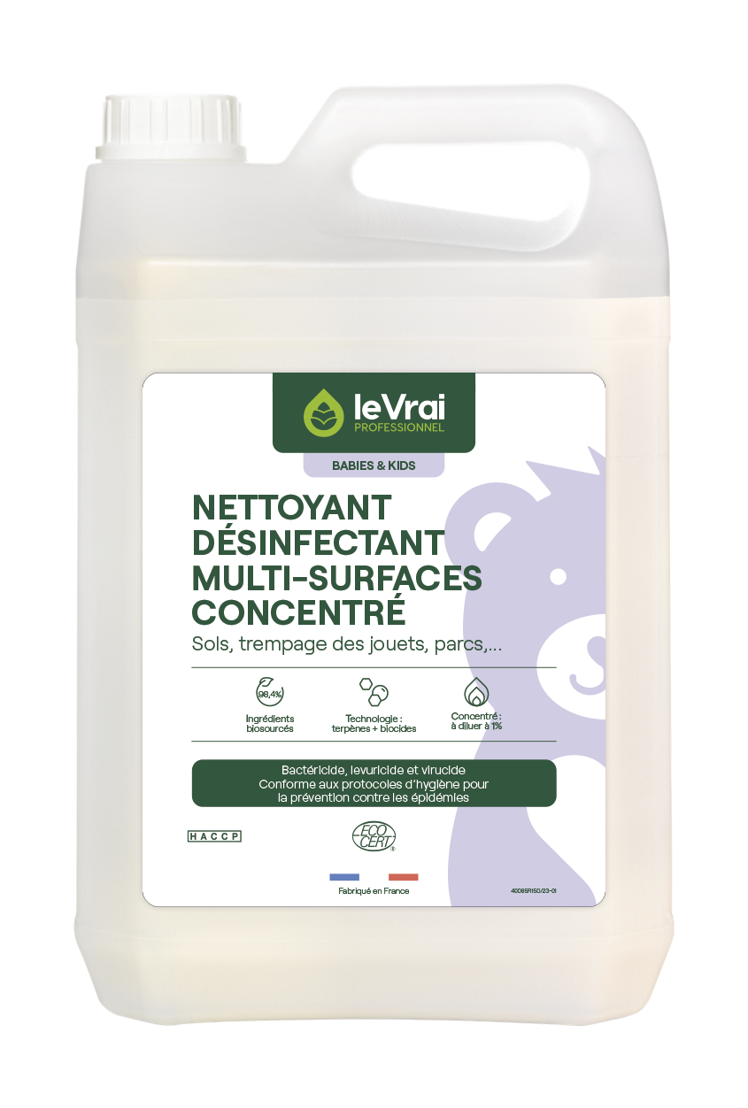 Le Vrai Professionnel Babies & Kids Nettoyant Désinfectant Multi-Surfaces Concentré Produits ...