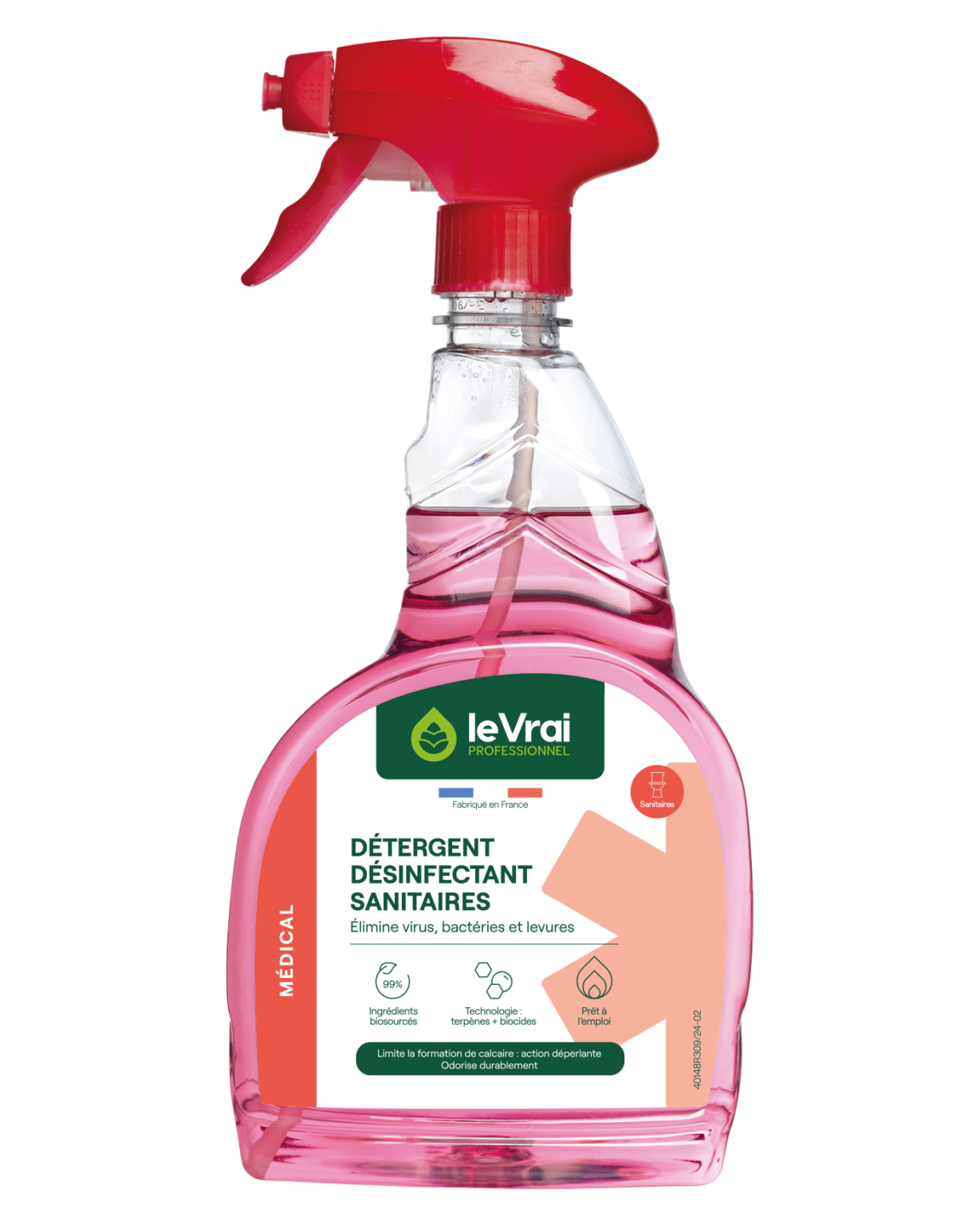 Détartrant professionnel et détergent désincrustant pour l'hygiène